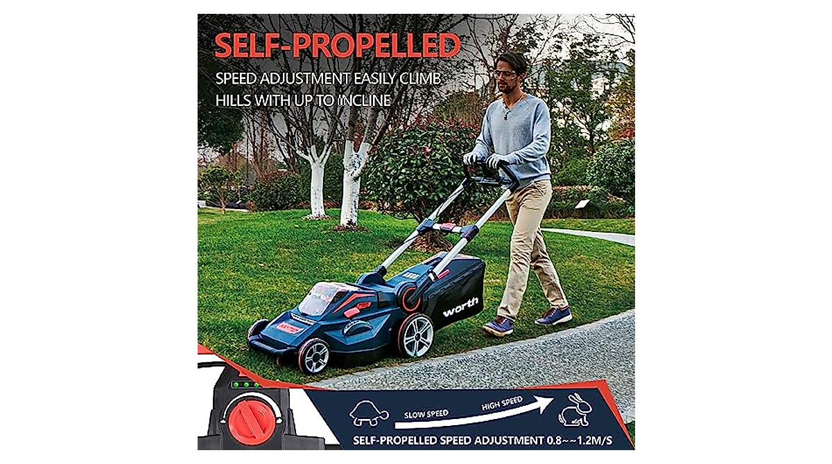 Worth Garden 84V Cordless Lawn Mower & Leaf Blower Set | Powerful ...