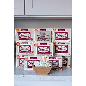 Amish Country Popcorn | Old Fashioned Microwave Popcorn | Ladyfinger Butter - 36 Bags | Non-GMO, Gluten Free, Microwaveable and Kosher (Ladyfinger Butter - 36 Bags)