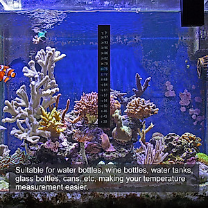 PATIKIL Aquarium Thermometer Sticker, 5Pcs Fish Tank Thermometer Stick On Betta Fish Tank Digital Water Temperature Strips Adhesive for Terrarium Tank Brewing Wine, 4-36℃
