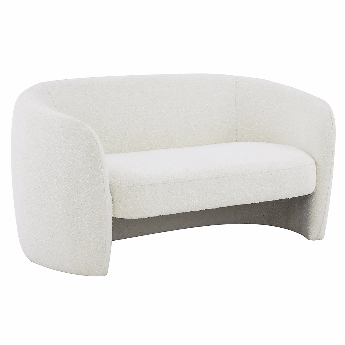 SAFAVIEH Couture Collection Zhao Ivory Boucle Curved Loveseat