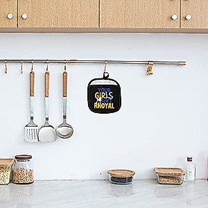 G2TUP Sigma Gamma Rho Sorority Oven Mitts Heat Resistant Your Girls Ain’t Rhoyal Kitchen Decor SGRho Sorority Gift (Your Girls Ain’t Rhoyal)