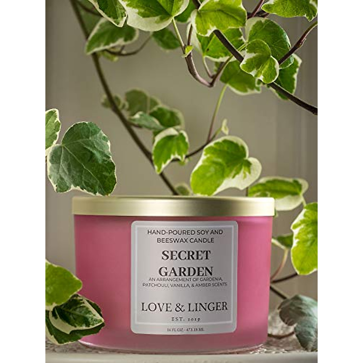 Gardenia Candle | Flower Candle | Luxury Soy & Beeswax Candles for Home | 16 oz. Large Jar 3 Wick Candle | Mom Candle | Floral Scented Candle Gift | Fragrant Candle