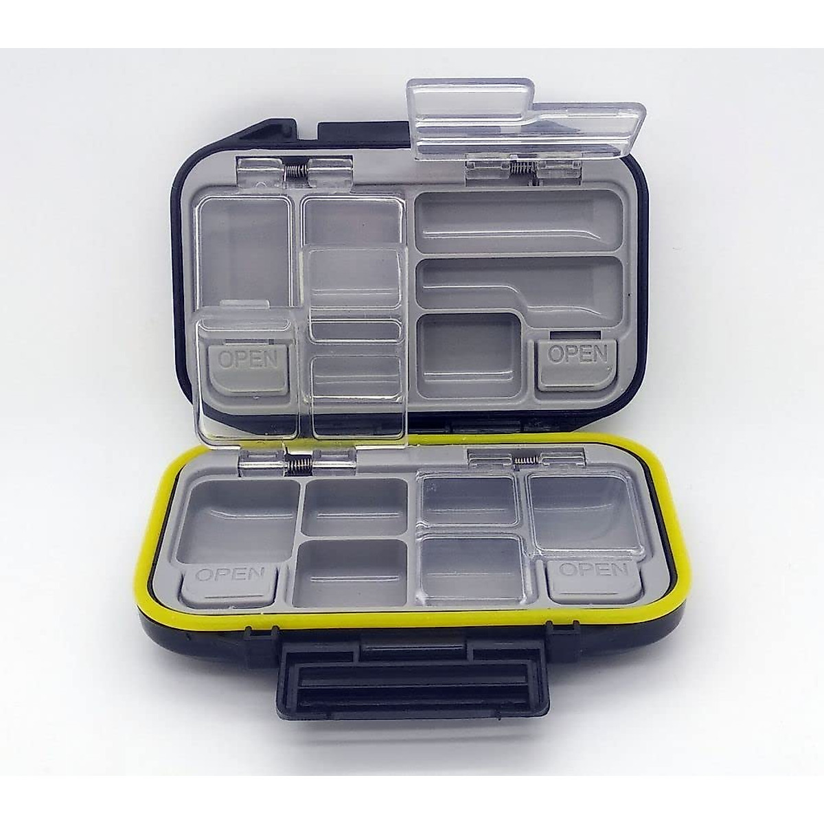 Sibas Tackle Box Organizer Waterproof Portable Double Sided Small Case Mini Utility Lures Box Kayak Fishing Containers for BASS Lures for Vest Jewelry Bead High Strength Lock
