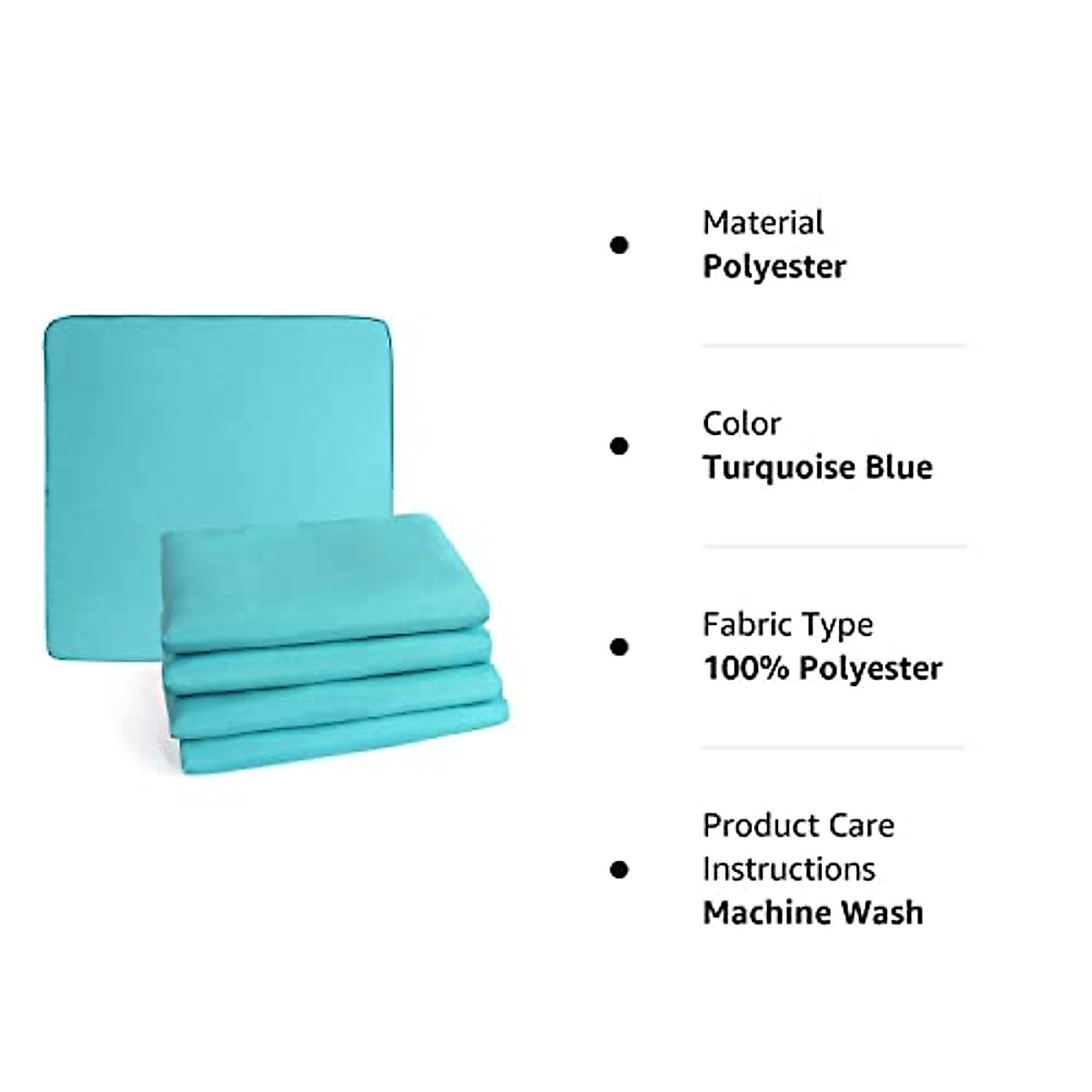 Glogex Outdoor Cushion Covers for Patio Furniture - 24x24x4, Set of 4 Waterproof Patio Cushion Slipcovers, Water Resistant Patio Cushion Covers Replacement