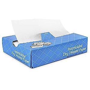 Fit Meal Prep [500 Pack] 12 x 10.75" Wax Paper Sheets for Food, Interfolded Precut Deli Paper, Pop Up Grease-Proof Sandwich Paper Wraps, Waterproof for Lunch, Food Basket, Microwave Cover, BBQ