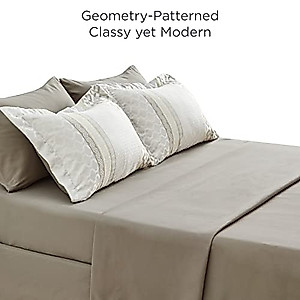 Bedsure Full Bedding Set - 7 Pieces Hotel Style Gold Full Bed in a Bag Comforter Set with Sheets, Soft Textured Full Bedding Comforter Set, Luxurious Bedding Set