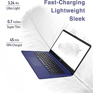 HP Stream 14" HD Ultral Light Laptop, 8GB RAM, 314GB Storage (64GB eMMC+250GB Portable SSD), Intel Quad-Core Processor, HDMI, Upto 11 hrs Long Battery Life, Office 365 1-Year, Win 11 S, Royal Blue