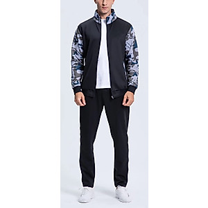 MAGCOMSEN Track Suits for Men Set Winter Sweatpants Camo Tracksuit Running Jacket Casual Sweatshirt Jackets Running Suit Athletic Set for Men Sweatsuit