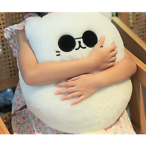 Uomieefy 16inch/40cm JJK Cute Cat Plush Pillow - Gojocat Plush Stuffed Pillow Anime Plushie Gift