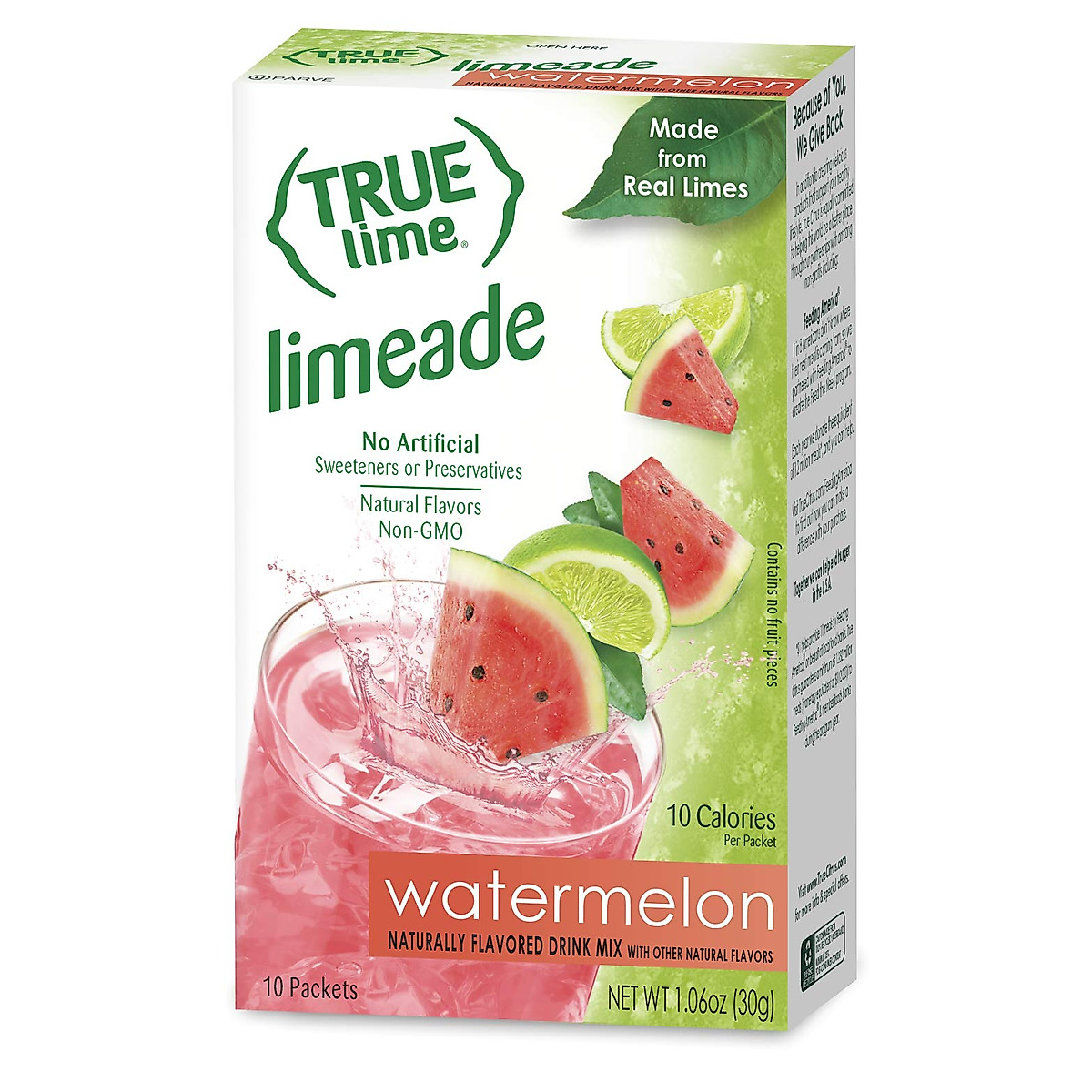 True Lime LIMEADE & WATERMELON (Pack of 4 | 2 boxes each flavor) 10ct each box. True Lemon | True Citrus