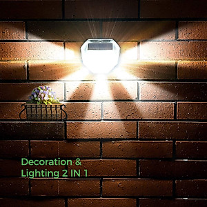 InPoTo Solar Lights Outdoor, Solar Motion Sensor Lights Outdoor , 40 LEDs 2-in-1 Solar Powered LED Wall Lights, IP67 Waterproof Security Lights for Home ,Garden ,Backyard, Front Door Use