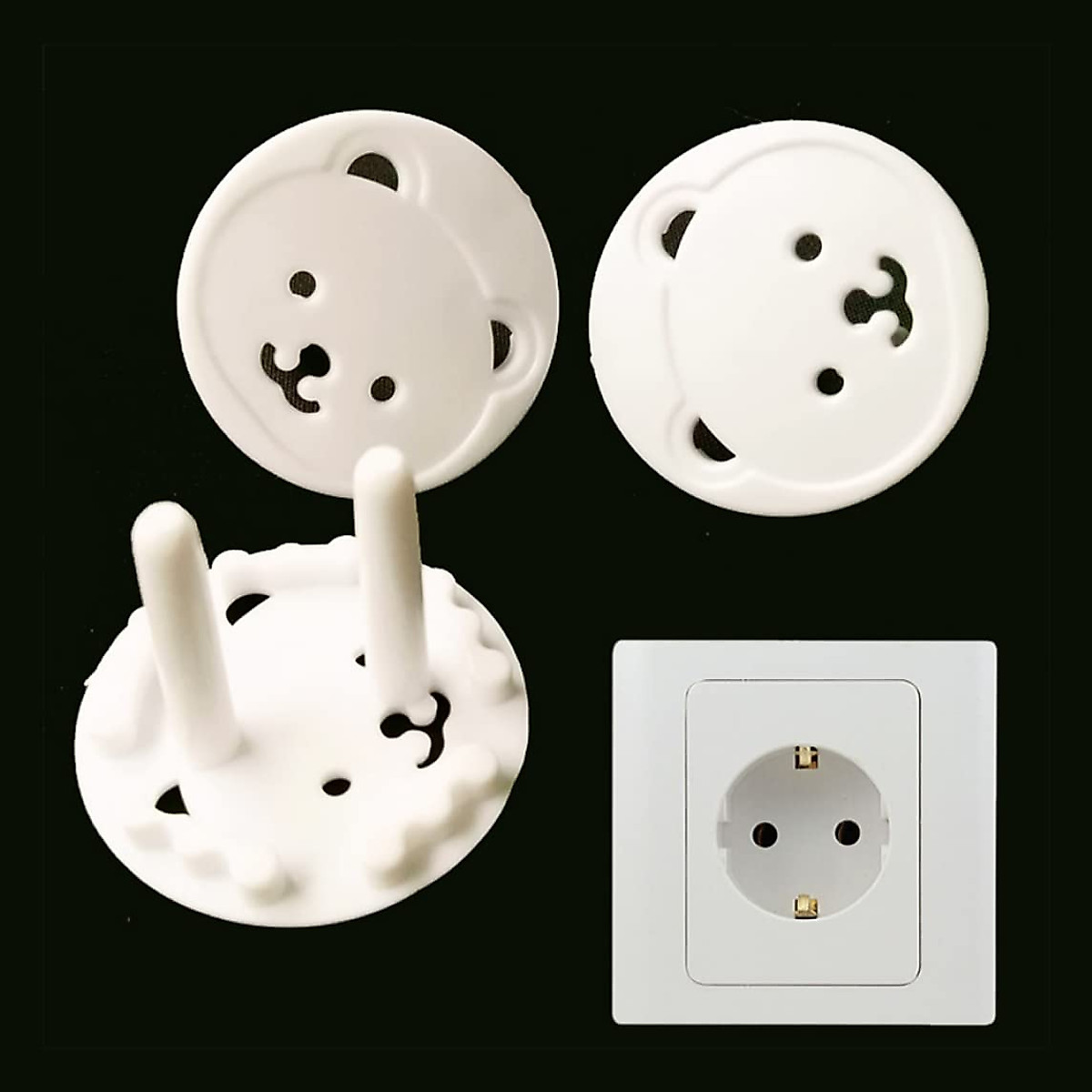 Baby Proofing Outlet Plugs Baby Safety Outlet Covers 2 Prong Plug Socket Protective Cover Electrical Safety Outlet Plugs for Home Office White 10Pcs Outlet Covers,Child Proof Plug