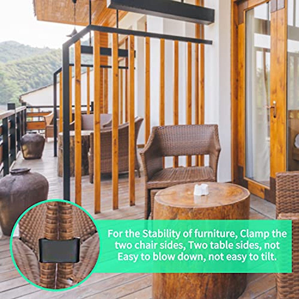 8 PCS Outdoor Furniture Clips, Sofa Wicker Sectional Patio Furniture Clips, Wicker Chair Fastener, Wicker Furniture Clamps Connectors, Connect Sectional Module Outdoor Couch Patio Furniture