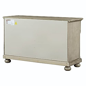 FRITHJILL 7 - Drawer Dresser, Traditional Solid Wood Chest of Drawers for Bedroom, Nursery, Stone Gray