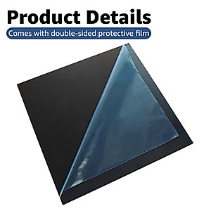 LOYORTY 2PCS 12 x 12 x 1/8(0.12”) Inch Anodized Aluminum Sheet, Black Aluminum Engraving Blanks, 3MM Thin Metal Plates for Laser Engraving, Crafting, DIY, House Decoration