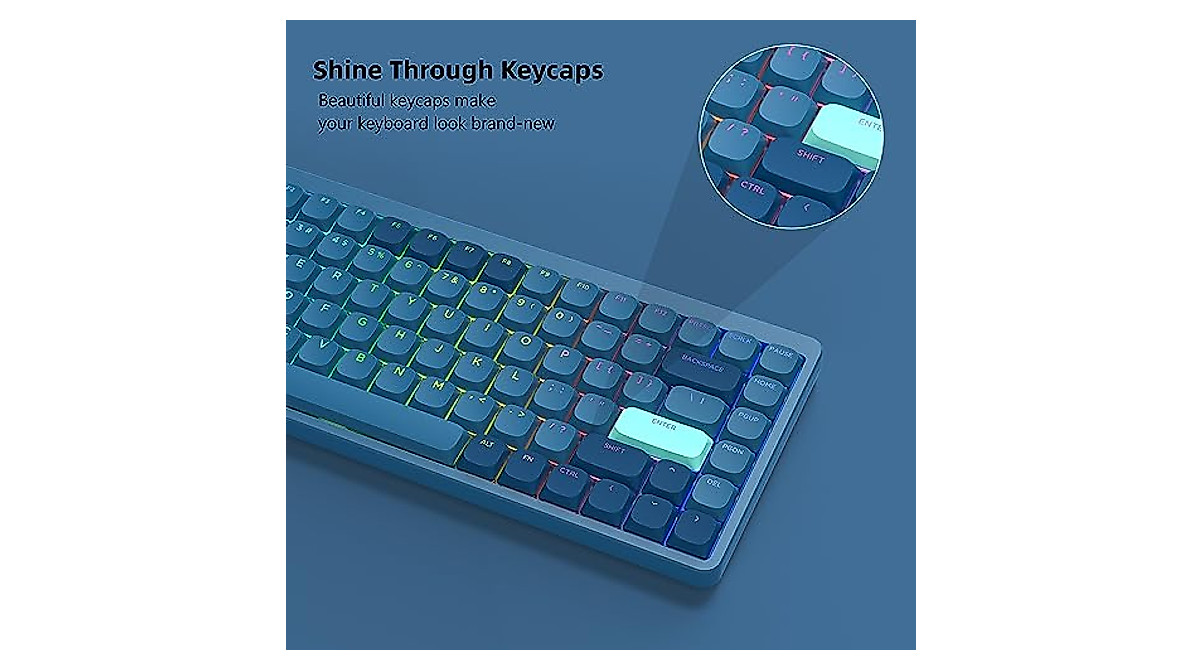 XVX Blue Horizon Low Profile Keycaps for Custom Keyboards