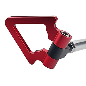 DEWHEL JDM Racing Aluminum Fashion Triangle Tow Hook Front for Scion FR-S BRZ Impreza WRX Sti 86 (Red)