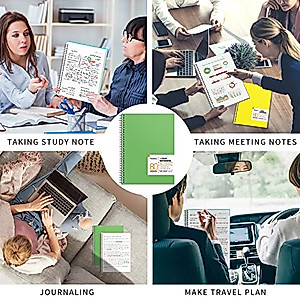 HIUKOOKA College Ruled Spiral Notebook 7.48"X 10.15"(B5),4 Pack Hardcover Journal Notebook with Sticky Notes,160 Pages ,100GSM Thick Paper,Cute Notebook for Works,Study,Meeting,Writing(Tiffany Blue,