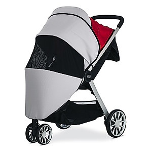 Britax B-Lively Stroller UPF 50+ Sun and Bug Cover | Full Ventilation Netting + Encloses Front and Sides of Stroller