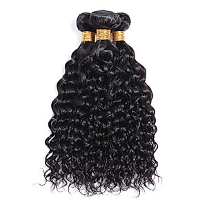 FW Hair 8A Brazilian Water Wave Bundles 14 16 18 20inches Unprocessed Water Wave Human Hair Bundles Brazilian Water Wave Virgin Hair Bundles Natural Color