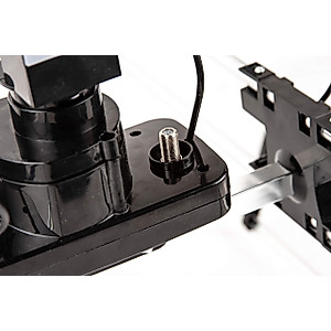 Five Star Outdoor Antenna HD TV Up to 200 Miles Range with Motorized 360 Degree Rotation, UHF/VHF/FM Radio with Infrared Remote Control Advanced Design with Installation Kit & Jpole