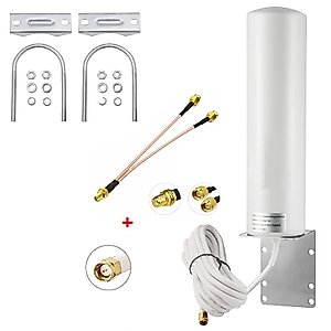 High Gain 10dBi SMA Male Wide Band 3G/4G LTE Modems, Routers, & Cell Boosters Omni-Directional Outdoor Fixed Mount Antenna for Verizon, AT&T, T-Mobile Mobile Cell Phone 4G LTE Router, Eifagur