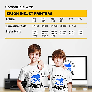Printers Jack 600ml Sublimation Ink Press Heat Transfer Ink for Artisan 1430 Stylus Photo 1400 T50 L800 L805 837 730 835 810 Printers Artisan 1410 1500W RX560 RX580 on Mug Cup T-Shirt Pillow
