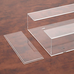 HIIMIEI Acrylic Glove Dispenser Wall Mount, Clear Plastic Glove Rack Floating Triple Gloves Box Holder 16.1'' X 10.2'' X 3.8'', Capacity Of 3 Glove Boxes