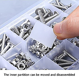 5Pack 36 Grids Clear Plastic Organizer Box with Adjustable Dividers Storage Container Jewelry Box for Beads Art Crafts Pieces Letter Board Fishing Tackles Rock Collection with 2000pcs Label Stickers