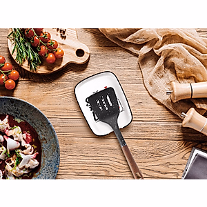 Hvukeke Ceramic Spoon Rest for Kitchen Stove Top Counter, Funny The Secret Ingredient Is Always Love White Spoon Holders for Chef, Mom, Grandma Cute Kitchen Gift