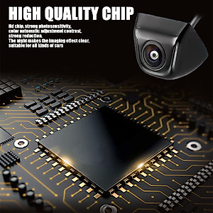 1 PC Rear View Camera, HD View Reverse Cam, 170 Degree Wide Angle Rearview Reversing Camera for Cars Pickup Trucks SUVs RVs Vans (Black)