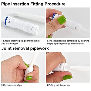 Refrigerator Water Line Kit, CGELE Ice Maker Water Line Kit with 1/4" OD 39.4ft Water Line Reverse Osmosis Quick Connect Fittings Push To Connect Water Tube Fittings for Fridge Ice Maker