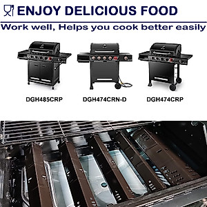 Heat Plate for Dyna-Glo DGH474CRP, DGH485CRP, DGH483CRP 5 Burner Grills, 15 Inch Porcelain Steel Heat Tents 70-02-411, 70-02-412 Grill Replacement Parts for DynaGlo BBQ DGH450CRP 4 Burner Gas Grill