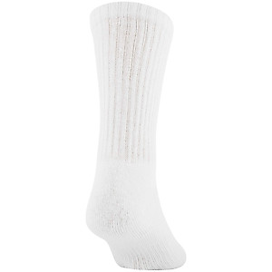 Gildan Men's Active Cotton Crew Socks, 10-Pairs, White, Shoe Size: 6-12