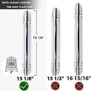 Yiming Grill Replacement Parts for Charbroil Advantage Series 3 Burner 463343015, 463642116, 463435115, 463436815, 463335115 Grill Models. Stainless Pipe Burner, Heat Plate, Carryover Tube Kit.