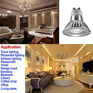 5W GU10 LED Range Hood Light Bulbs,Dimmable,Warm White,Kitchen&Cooking Stove Light,Recessed Track Light,50W Equivalent,Glass Reflector,Waterproof