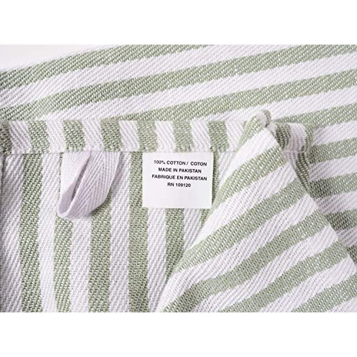 KAF Home Premium Kitchen Towels (18" x 28"), Large 100% Cotton, Flat & Terry Absorbent Dish Towel Set (Sage, 6 Pack)