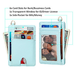 GEEAD Slim Minimalist Front Pocket RFID Blocking Card Holder Wallets for Men & Women