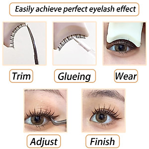 2 PCS Eyelashes Applicator Tool Lash Clip Applicator for Wear False Eyelashes Makeup Tools Lash Tweezers Lashes Buddy