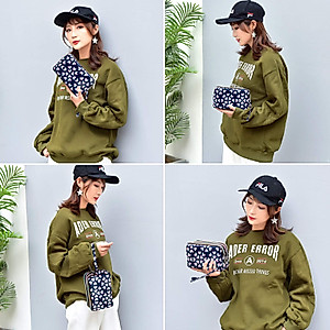 BIAOTIE Large Capacity Wristlet Wallet - Women Printed Nylon Waterproof Handbag Clutch Purse (F-13)