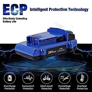 DSANKE 24V 3000mAh Lithium-ion Battery for Kobalt 24V Max KB624-03 KB524-03 KB424-03 KB224-03 KB124-03 0673802 1051230 Lithium Ion Cordless Tools Battery【NOT Fit Snow Joe &Sun Joe 24V Tools】