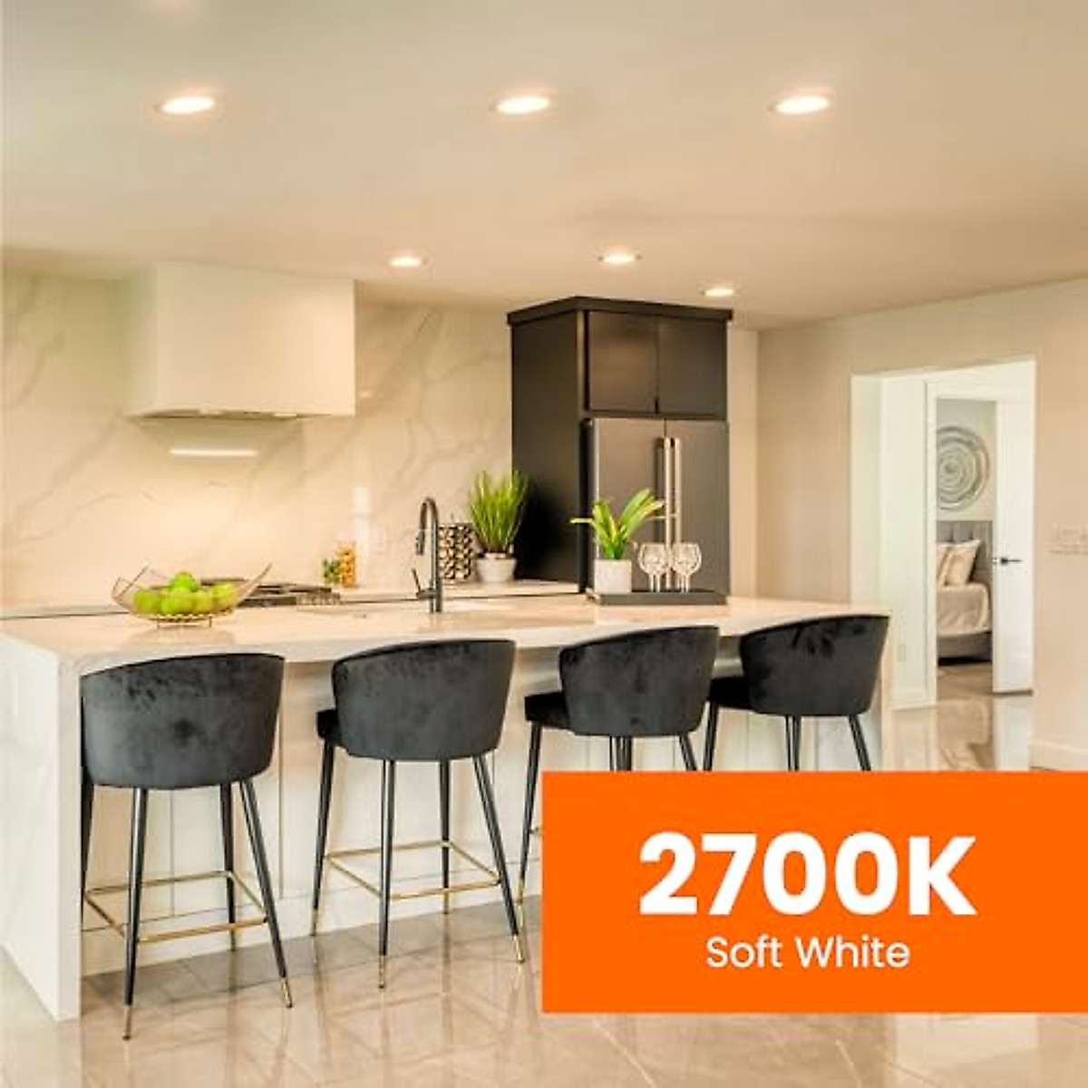 Feit Electric BR30 LED Light Bulb, 65W Equivalent, Dimmable, 650 Lumens, E26 Standard Base, 2700K Soft White, 90 CRI, Recessed Can Light Bulbs, 12-Year Lifetime, BR30DM927CA10K/MP/12, 12 Pack