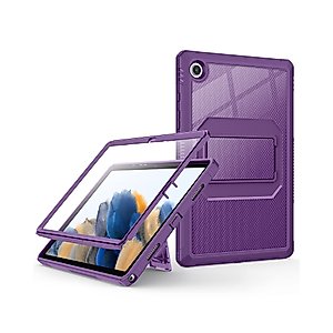 Supveco Case for Samsung Galaxy Tab A8 10.5 Inch 2022 Release, Dual Layer Full Body Shockproof Protective Case with Built-in Screen Protector Cover for Galaxy Tab A8 10.5'' [SM-X200/X205/X207]-Purple