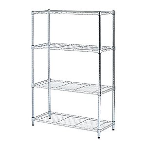 Alera ALESW843614SR Residential Wire Shelving Four-Shelf 36w x 14d x 54h Silver