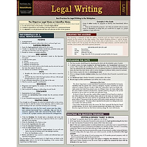 Legal Writing QuickStudy Laminated Reference Guide