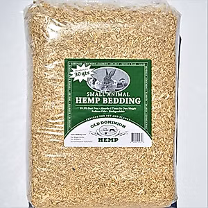 Old Dominion Hemp Small Animal Hemp Bedding, Low Du, Expands to 30 quarts, Reduces Odors, Chicken Bedding, Rabbit Bedding, Reptile Bedding, Hamer Bedding, Gerbil Bedding, Rat & Mice Bedding