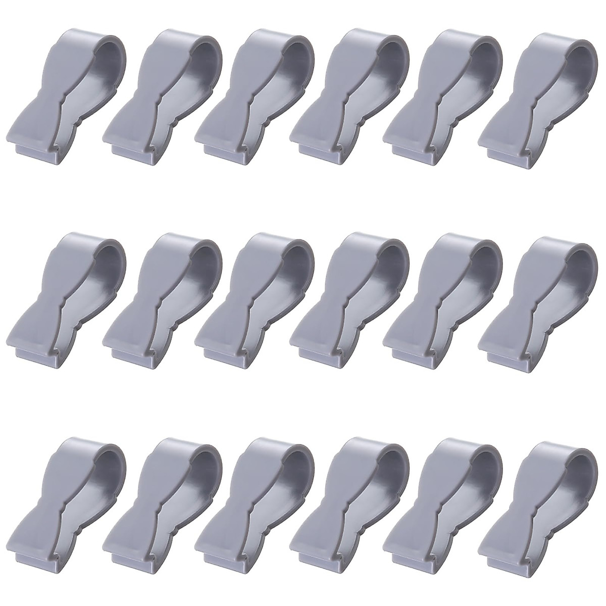 18pcs Gray Kitchen Towel Clips, Plastic Hand Towel Clips, Anti-Slip Duvet Holder for Kitchen Towel Holder, Beach Chairs, Oven Handles, Prevents Towels from Falling Out (Gray)