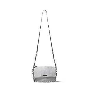 Baggallini Flap Crossbody w/Chain Silver Shimmer One Size