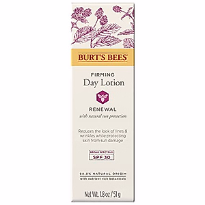 Burt's Bees Renewal Day Lotion SPF 30, Firming Face Lotion, 1.8 Ounces