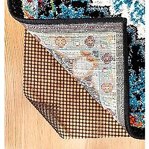 Non Slip Area Rug Pad - Fully Washable, Thick Runner Rug Gripper for Firm Hold on Oriental, Traditional or Contemporary Rugs & Runners for Any Hard Surface Floors - Wood, Tile or Cement (2' x 7')